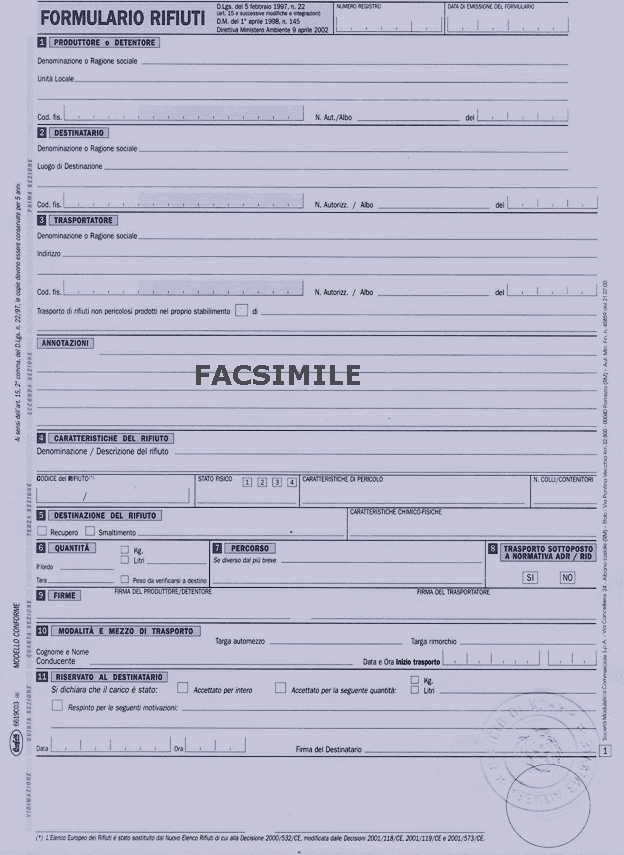 Le informazioni nel formulario rifiuti: inutili pignolerie del ...